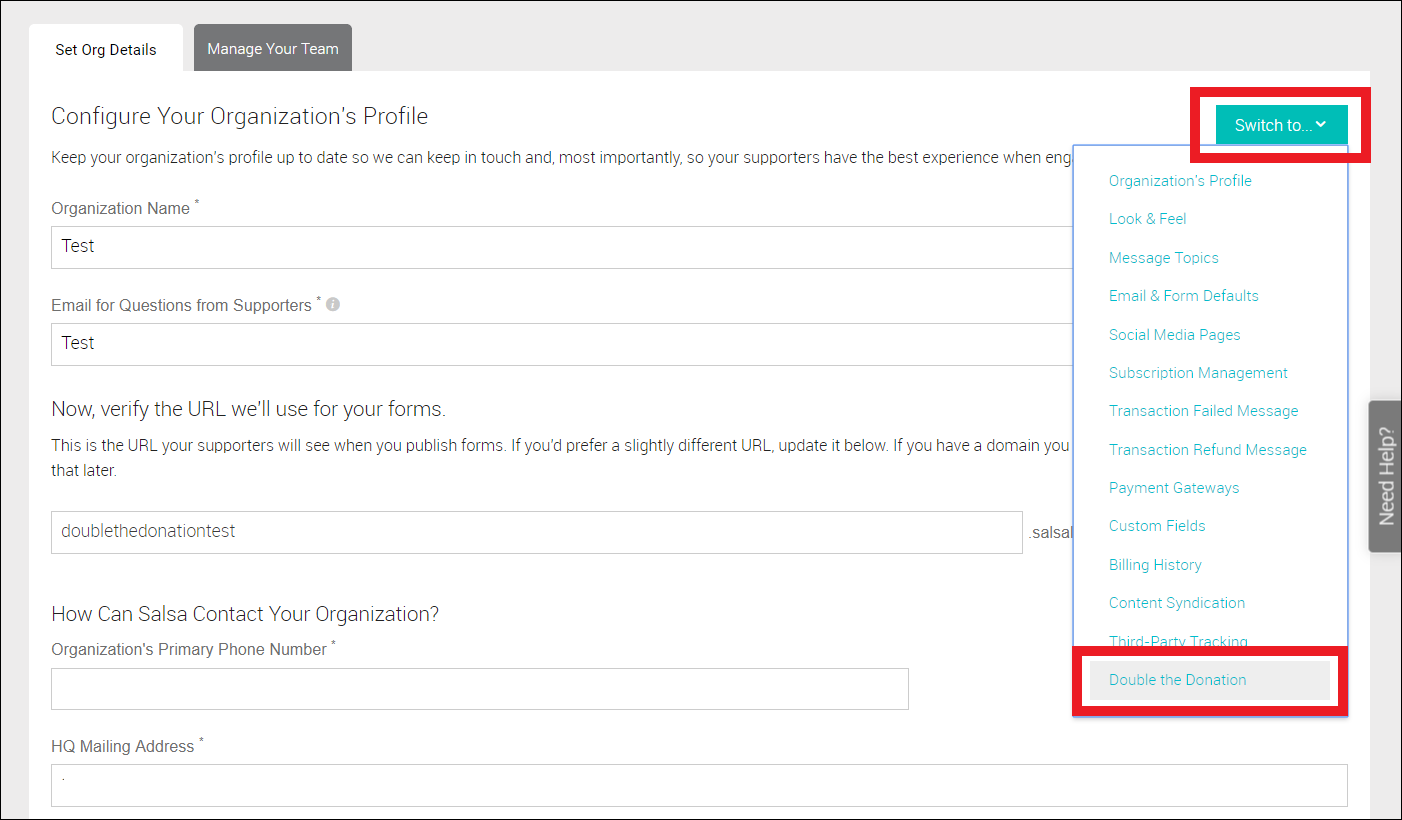 Does Double the Donation integrate with Salsa Labs?
